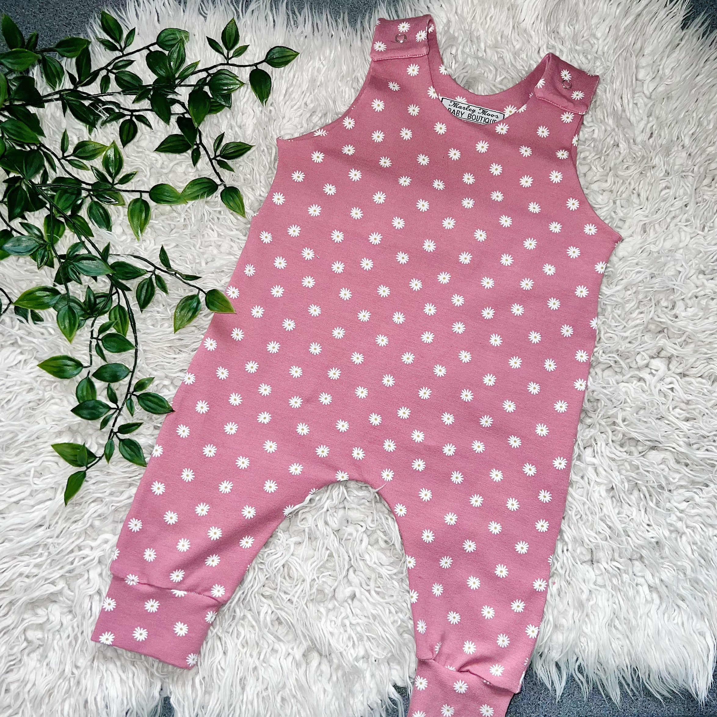 The Pink Daisy Romper – Marley Moo’s Wardrobe